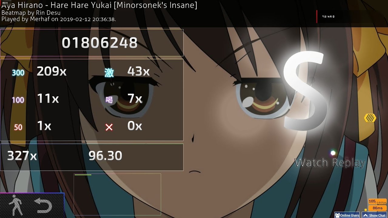 [OSU!] 4.24* +HD Aya Hirano - Hare Hare Yukai - YouTube