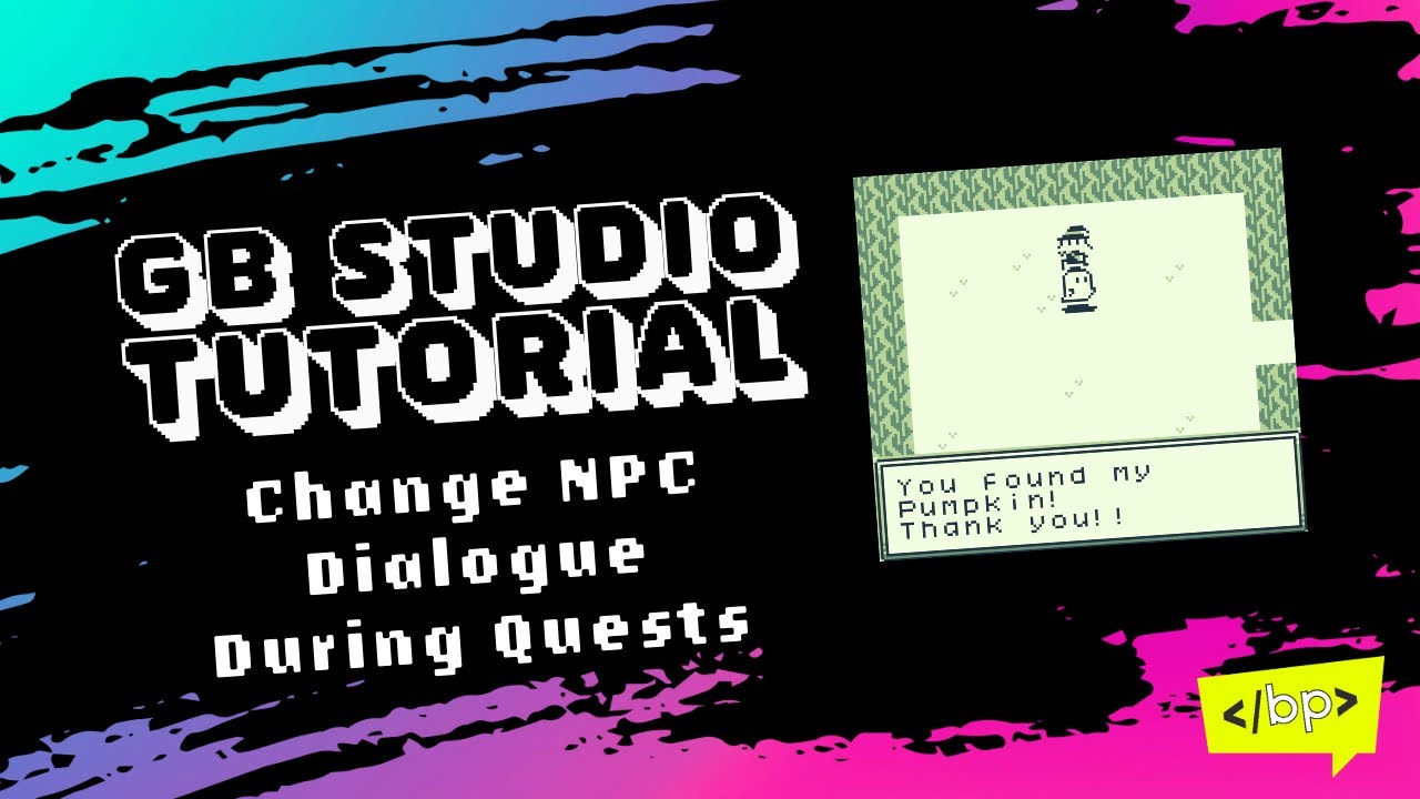 GB Studio: Change NPC Dialogue During Quest - YouTube