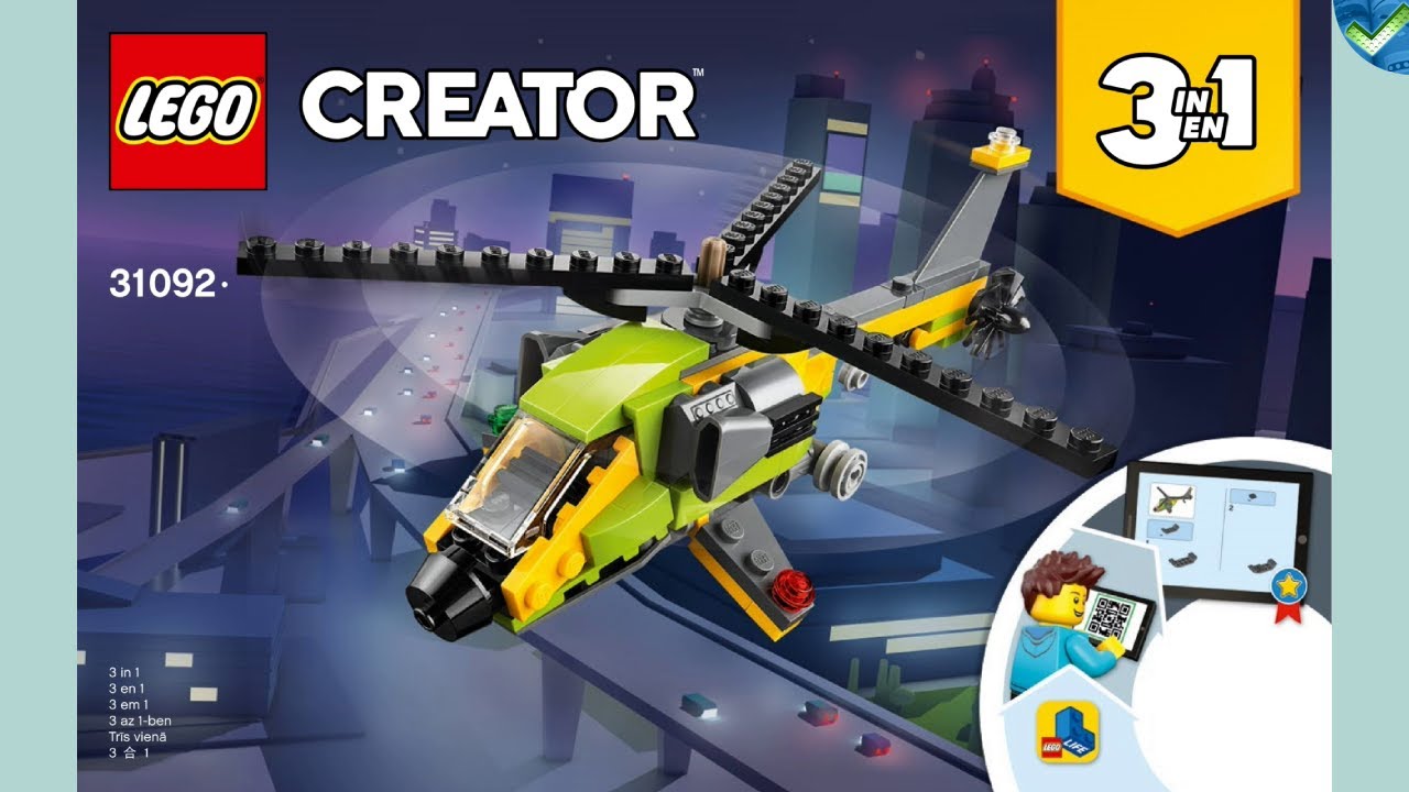 31092 A Helicopter Adventure LEGO® Creator Manual at the Brickmanuals ...