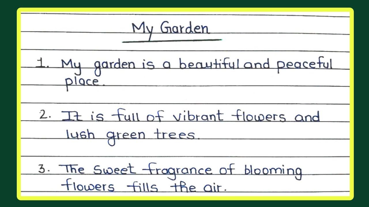 Essay on My garden 10 lines in english | 10 lines on my garden in ...