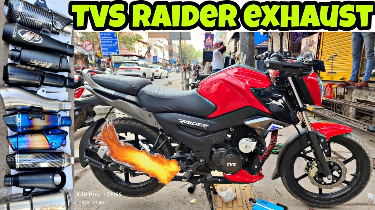 TVS Raider 125 best exhaust | TVS Raider 125 modified accessories - YouTube