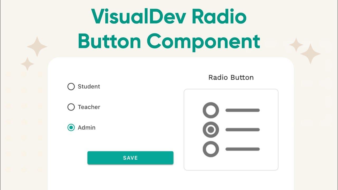 How to use the VisualDev Radio Button Component in Adalo - YouTube