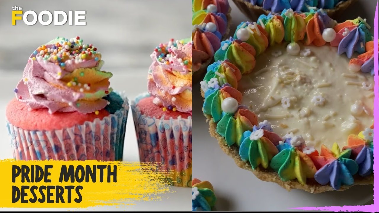 Pride Month Desserts | Rainbow Cupcakes | Rainbow Custard Tarts ...