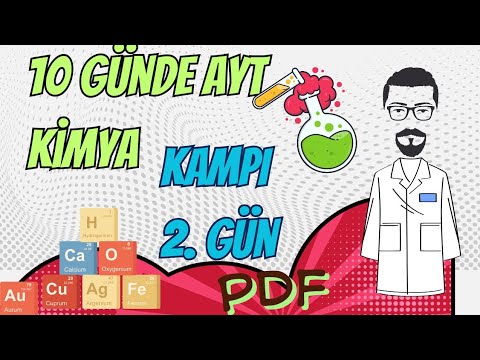10 Günde AYT Kimya 2. gün Gazlar Tek Parça