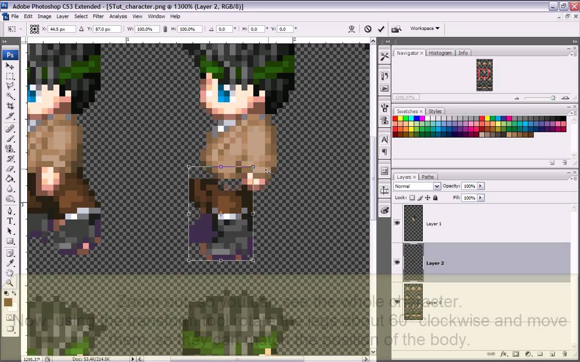RmVX spriting tutorials 2 - sitting character [HQ] - YouTube