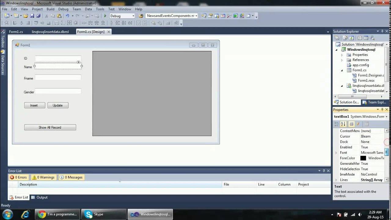 linq to sql tutorial c# Beginners Tutorial update database insert ...