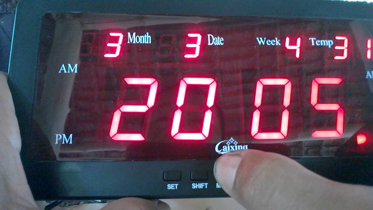 ตั้งเวลา เดือน วันที่ นาฬิกาดิจิตอล LED DIGITAL CLOCK Caixing CX 2158 ...