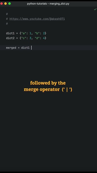 Merge Two Dictionaries In Python Python Coding Shorts Youtube