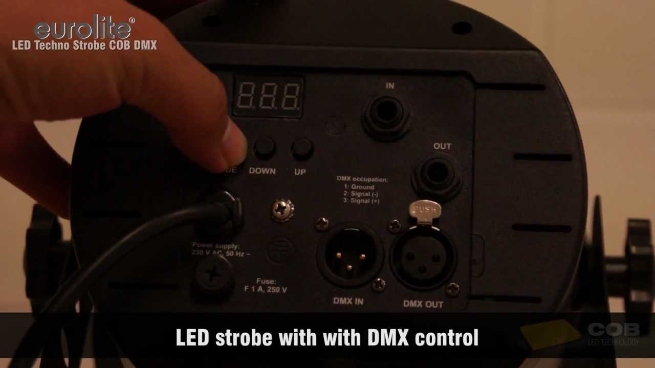 EUROLITE LED Techno Strobe COB DMX - YouTube
