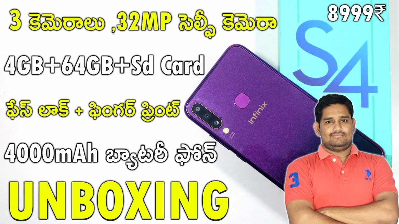 Infinix S4 2.0 (4GB+64GB) Unboxing and Initial impressions with Camera ...