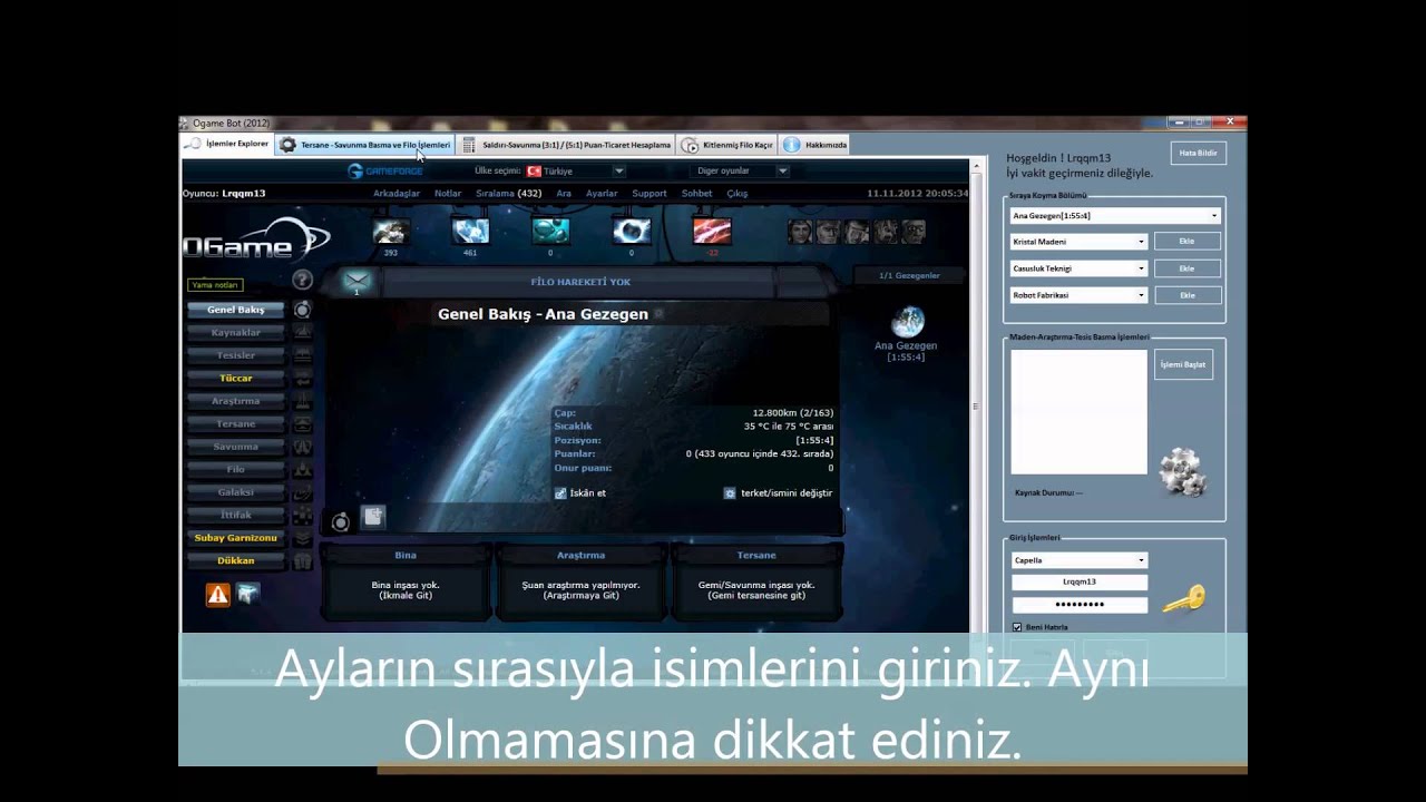Ogame Bot V3 - YouTube