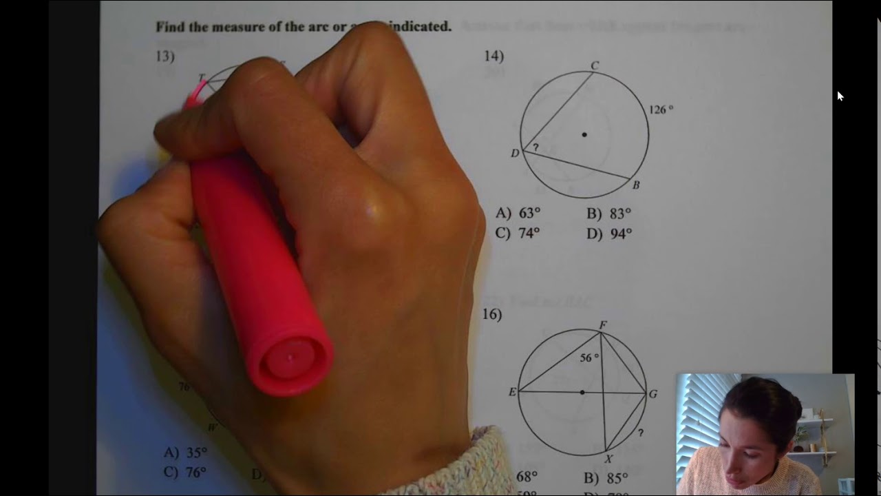 Unit 9 Practice Test Circles (Part 1) - YouTube