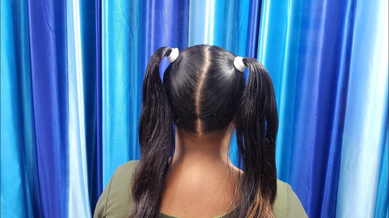 High Double Ponytail Hairstyle | Very Requested Video | Doorway To ...