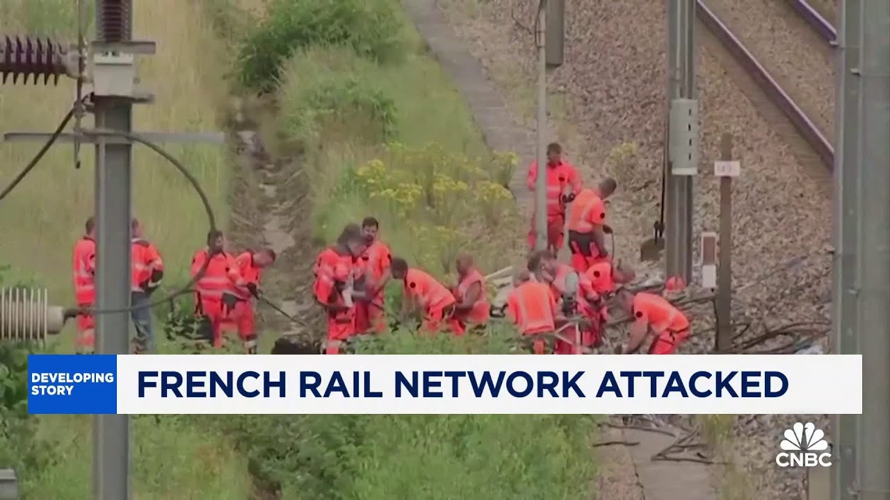 France's high-speed rail network hit by arson attacks, canceling trains ...