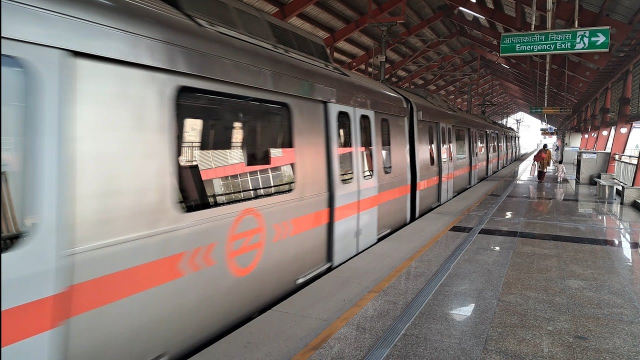 Red Line Delhi Metro Shastri Park to Arthla Ghaziabad DMRC - YouTube