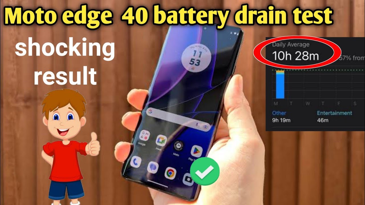 moto edge 40 battery drain test | shocking result | 😳😳 - YouTube