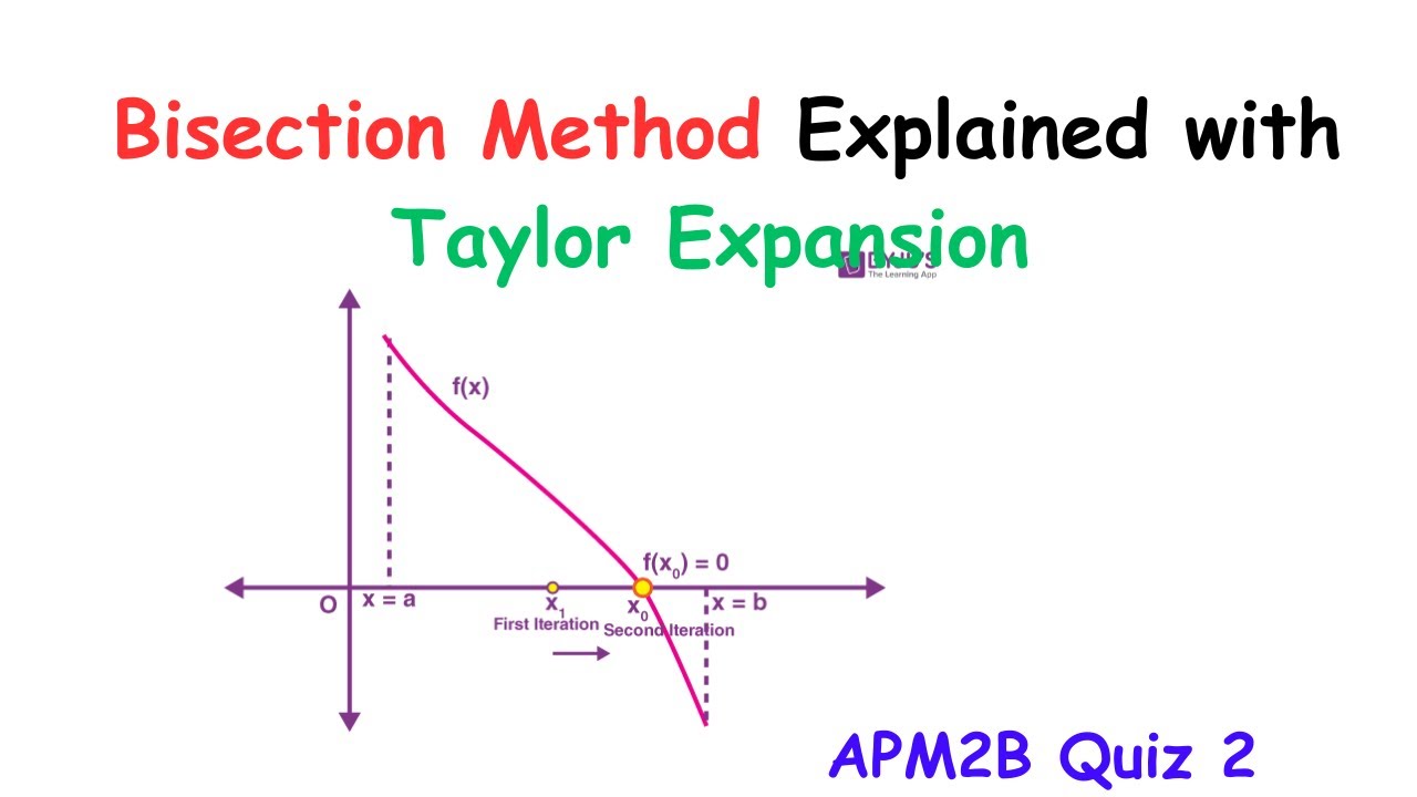 Bisection Method Explained with Taylor Expansion | APM2B Quiz 2 Walkthrough - YouTube