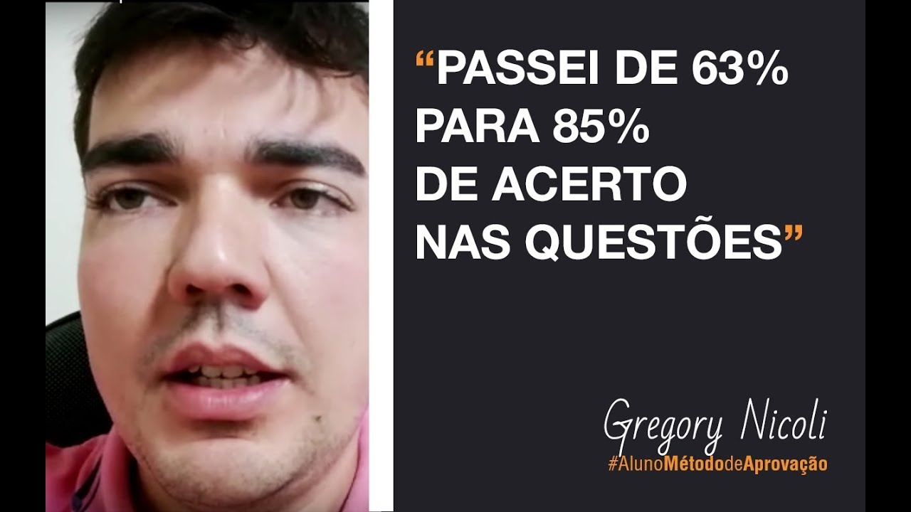 Gregory Nicoli I Depoimento #148 I Passei de 63% para 85% de acerto nas ...