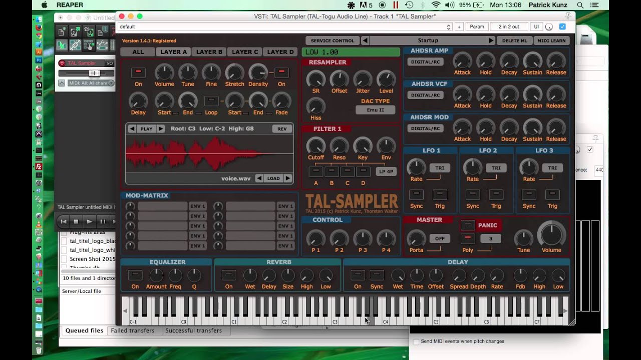 tal-sampler time stretch feature - YouTube