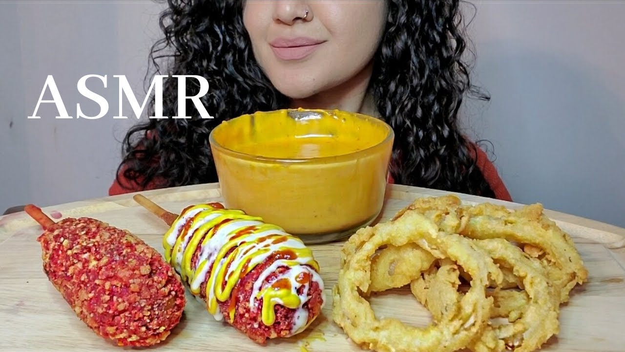 Flaming Hot Cheetos corn dogs; Onion rings w/ cheese sauce - YouTube