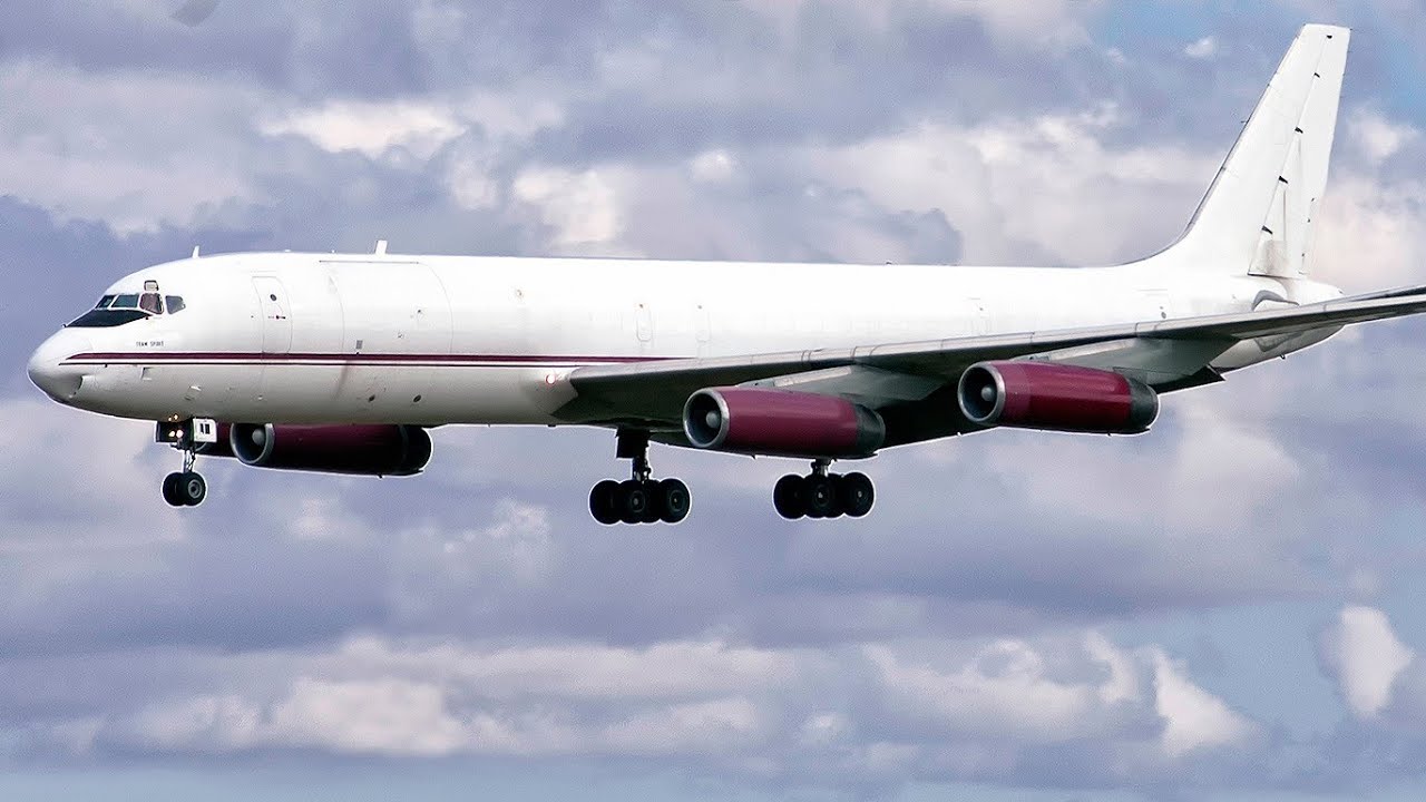 DC-8 Spectacular Takeoff @Doncaster Sheffield Airport , Aviant Douglas ...
