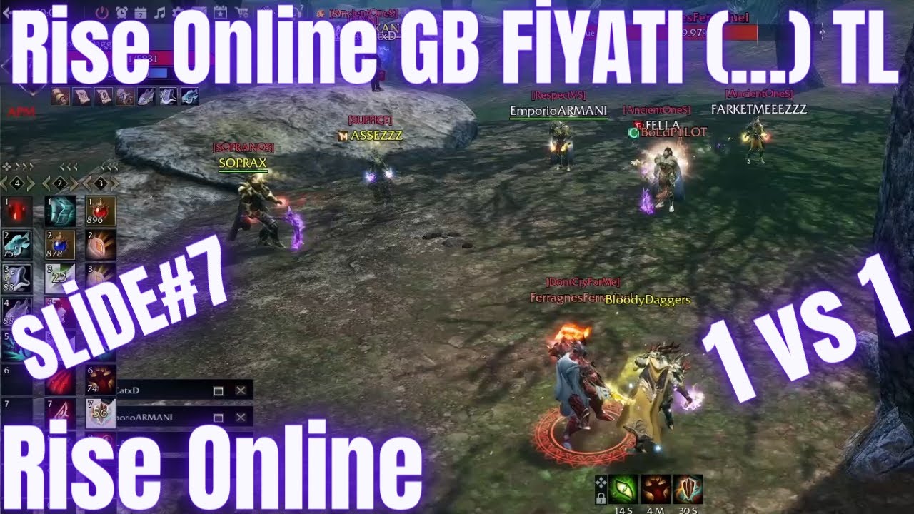 Rise Online 💥GB FİYATI💥Deat W. FARM SLOTLARINI KAN DÖKEREK GEZMEK 💥 ...