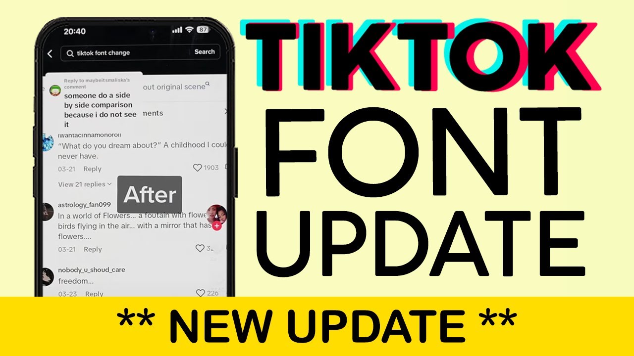 Tiktok Introduces New Font On the App | Do You Like it? 2023 - YouTube