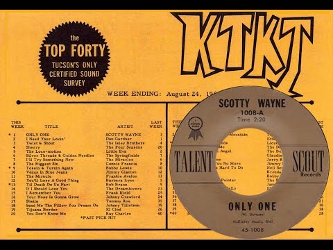SCOTTY WAYNE - Only One (1962) Regional Hit was No. 1 in Tucson! - YouTube