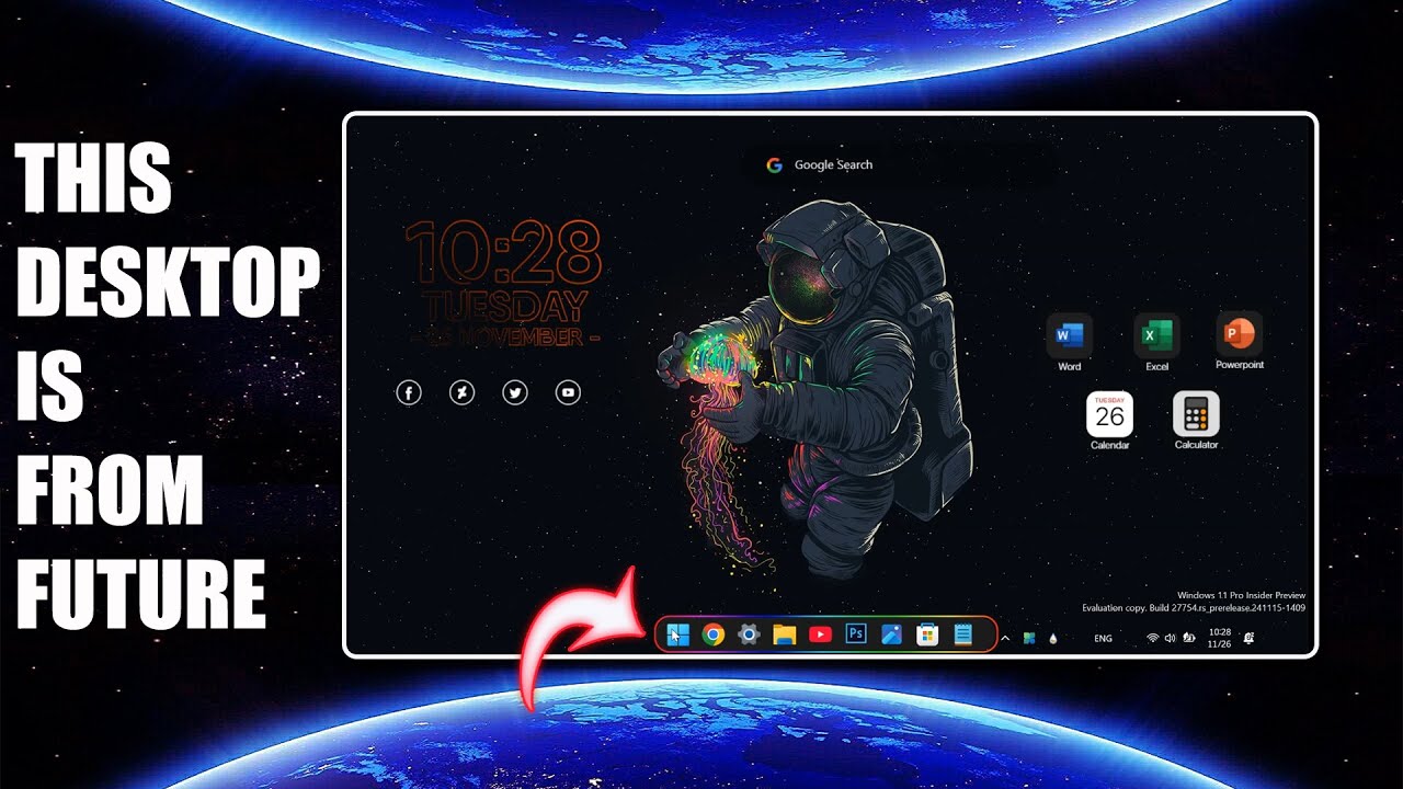 Astronaut in space desktop theme | Best Desktop customization video for ...