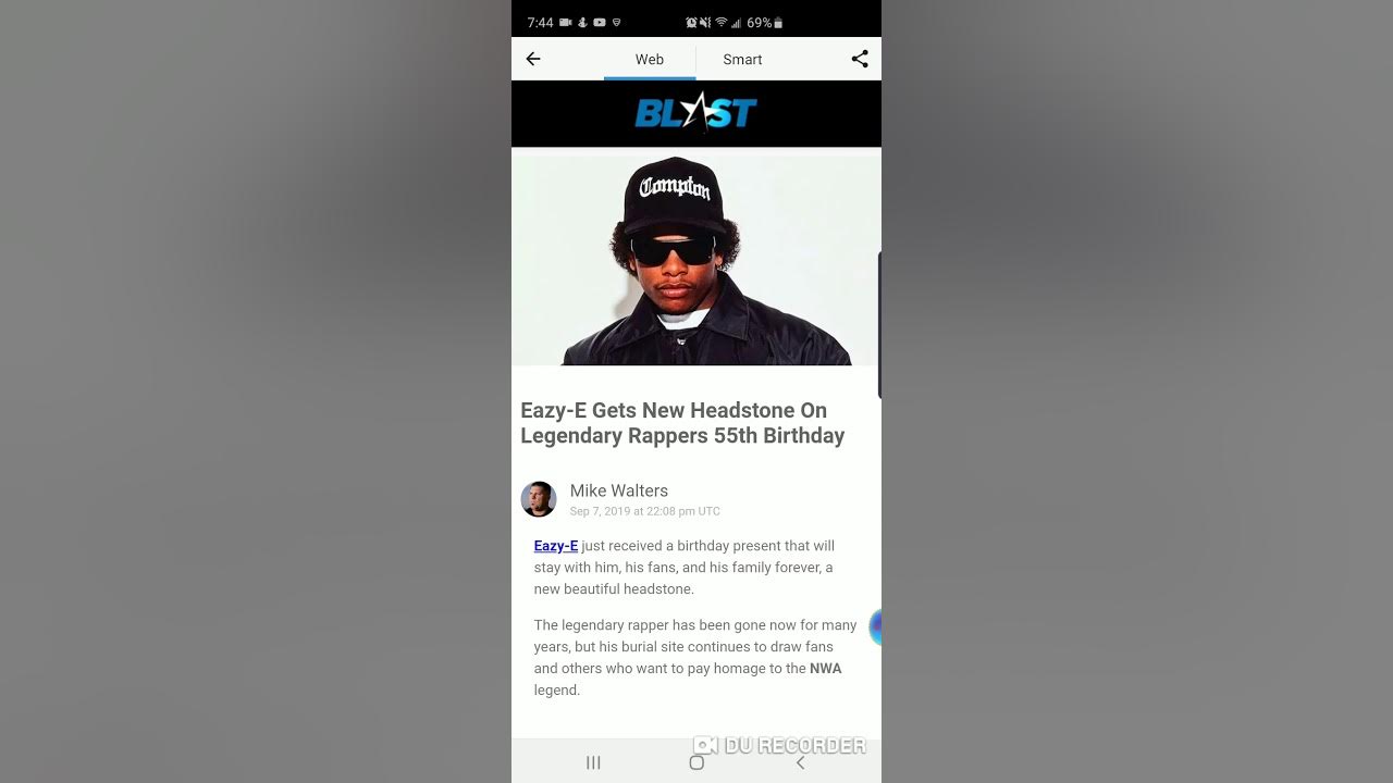 Eazy-E gets new headstone on legendary rappers 55th birthday 🎁🎈🎂 - YouTube