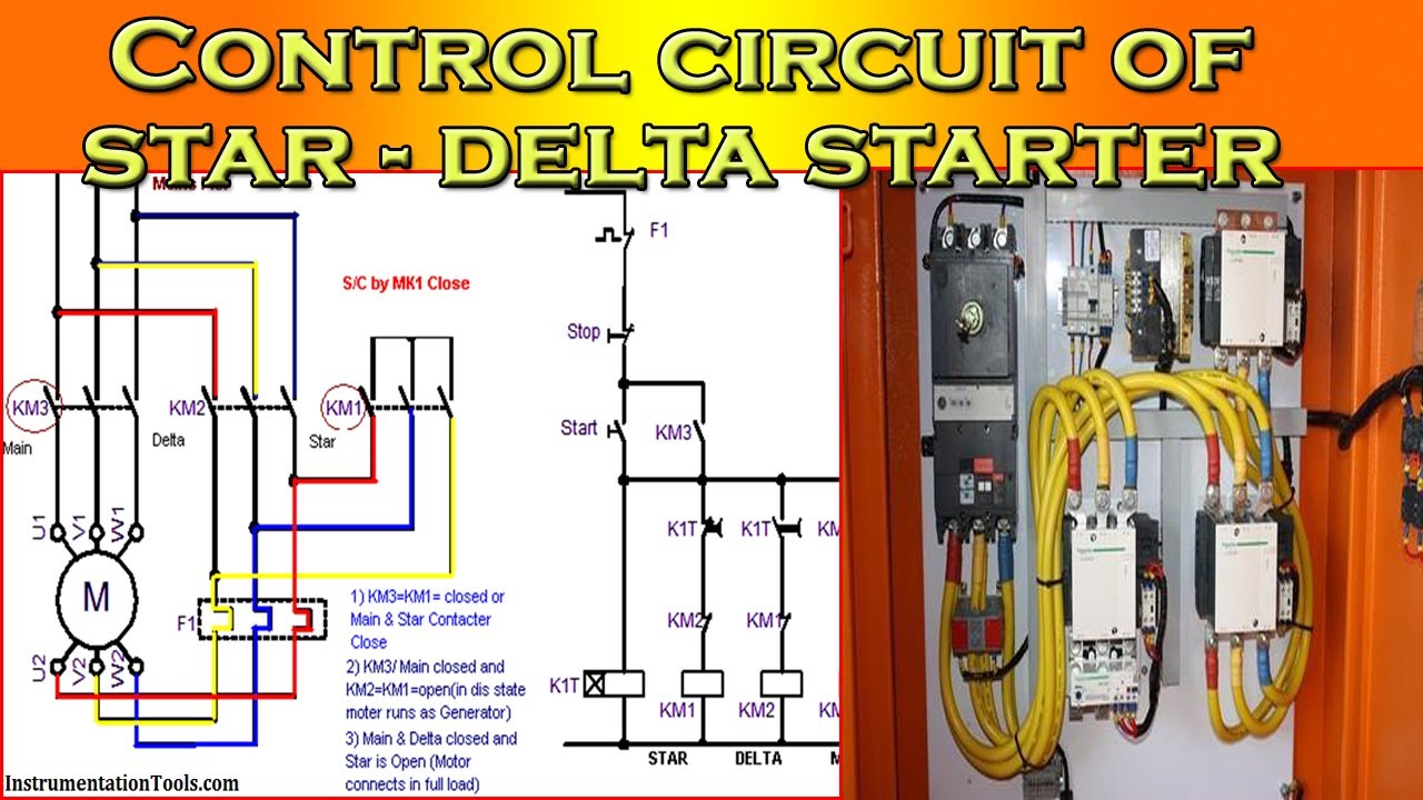control circuit of star delta starter/ how does work star delta starter ...