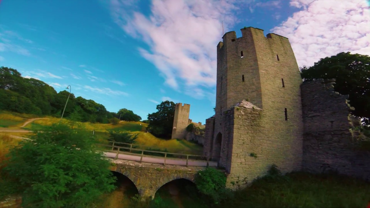 Ringmuren i Visby från drönare 2017 - YouTube