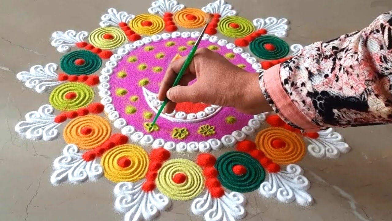 Easy Children’s Day Rangoli designs| Simple Rangoli designs | Beautiful ...