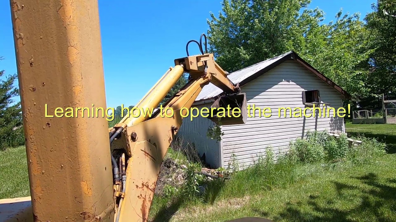 1650 Oliver Digging AND Installing Loader Lines, 1969 Backhoe - YouTube