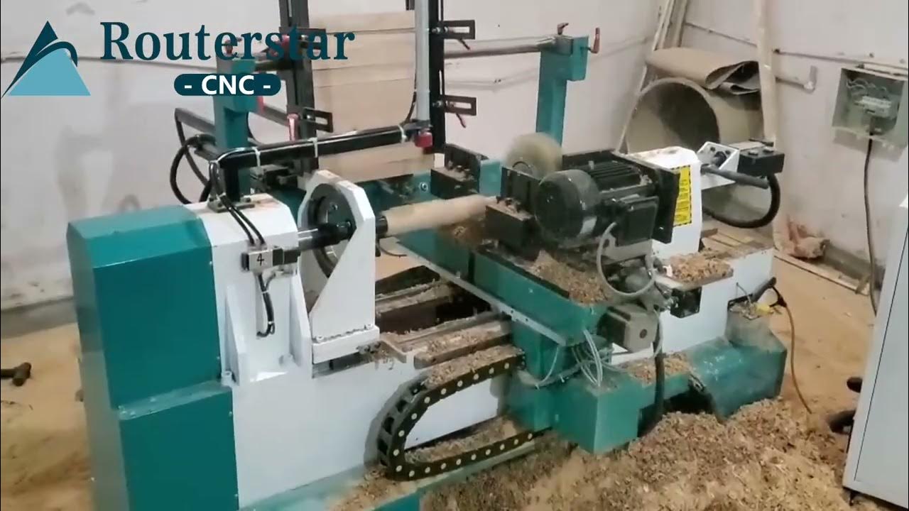 mini cnc wood lathe for making wooden furniture legs, automatic loading polishing and ...
