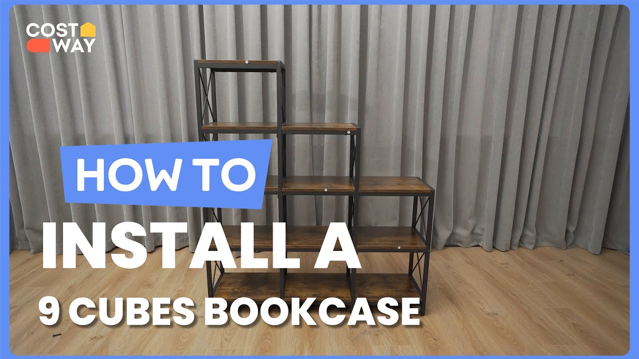 How to Install the 9 Cubes Bookcase | CB10494 #costway #howto - YouTube