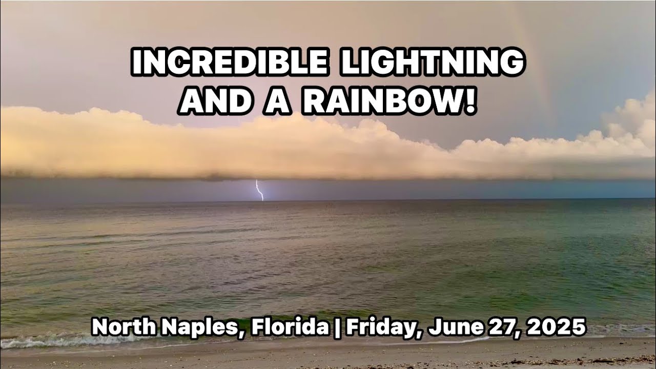 Friday Morning’s Incredible Lightning Show at the Beach in North Naples ...
