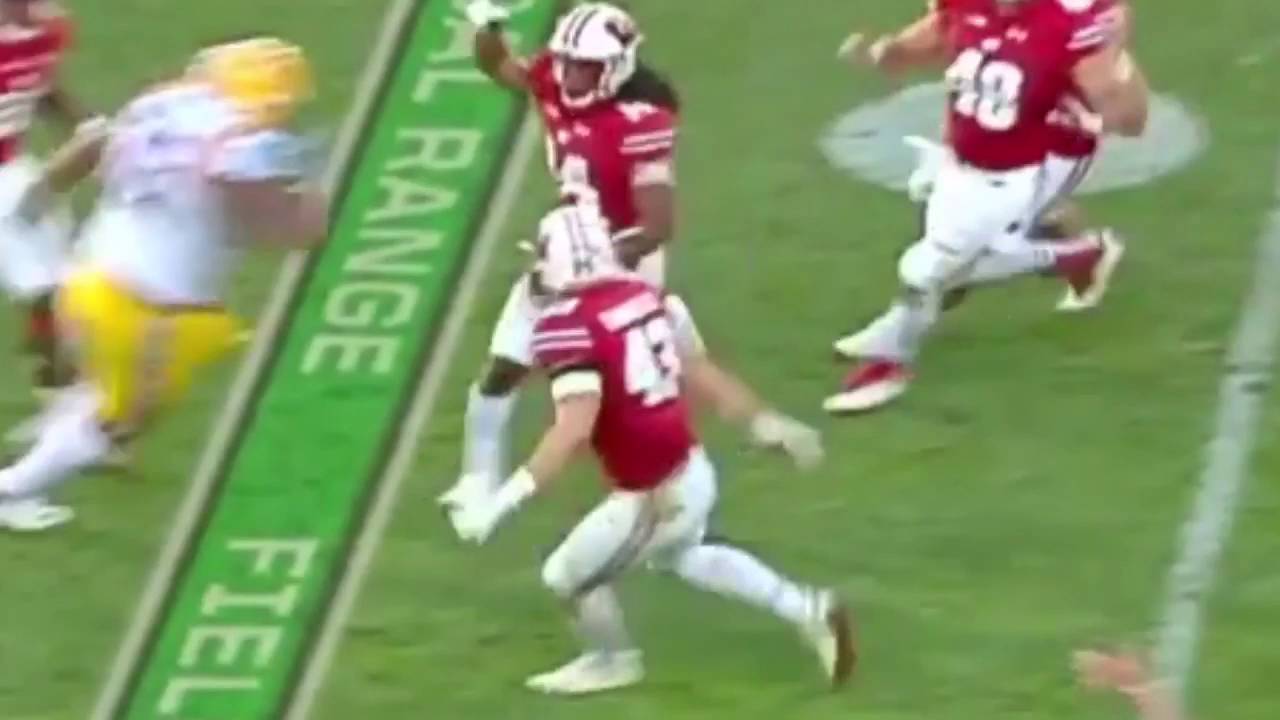 LSU Flagrant hit on Wisconsin player 09/03/16 - YouTube