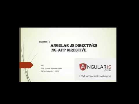 Session 4 - AngularJS Directives and ng-app directive - YouTube