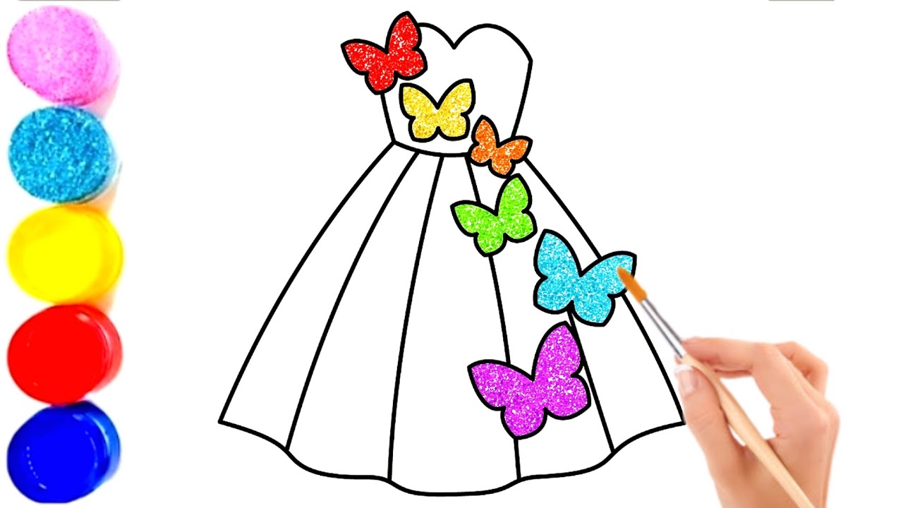 Dress drawing for kids 👗👕 || Drawing, Painting & Coloring For Kids and ...