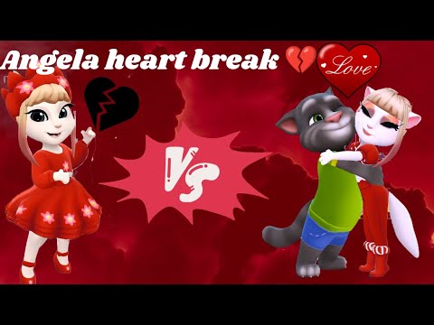 Angela Red outfit 😍||Angela heart break || my talking Angela 2 ...