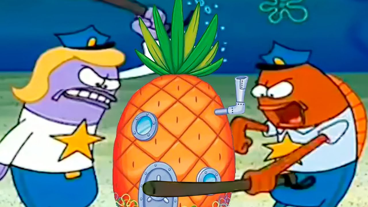 police hits a house Spongebob - YouTube