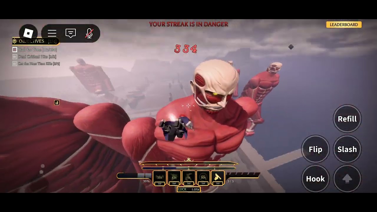 the rumble on attack on titan revolution - YouTube