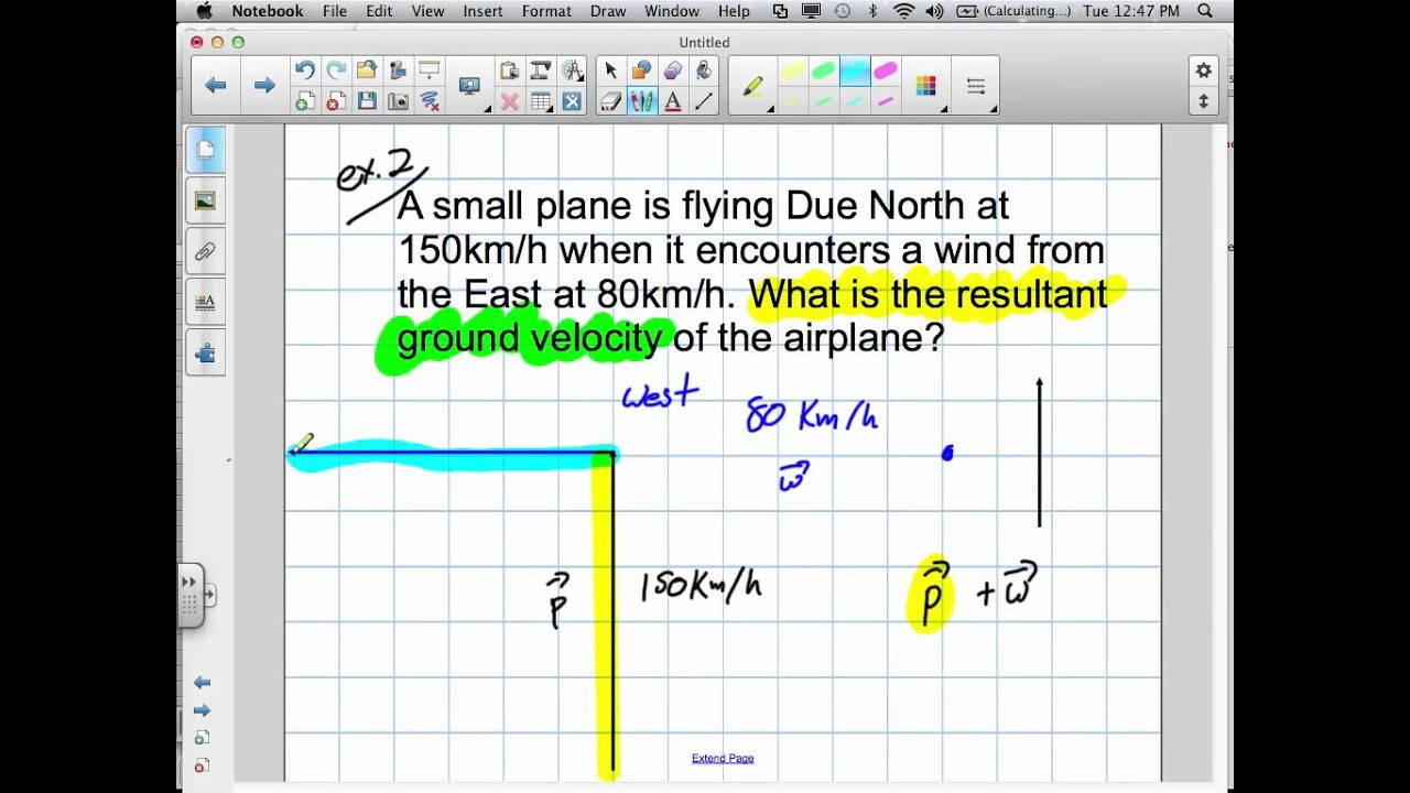 Solving Problems by Adding Vectors (Grade 12 Calculus) - YouTube