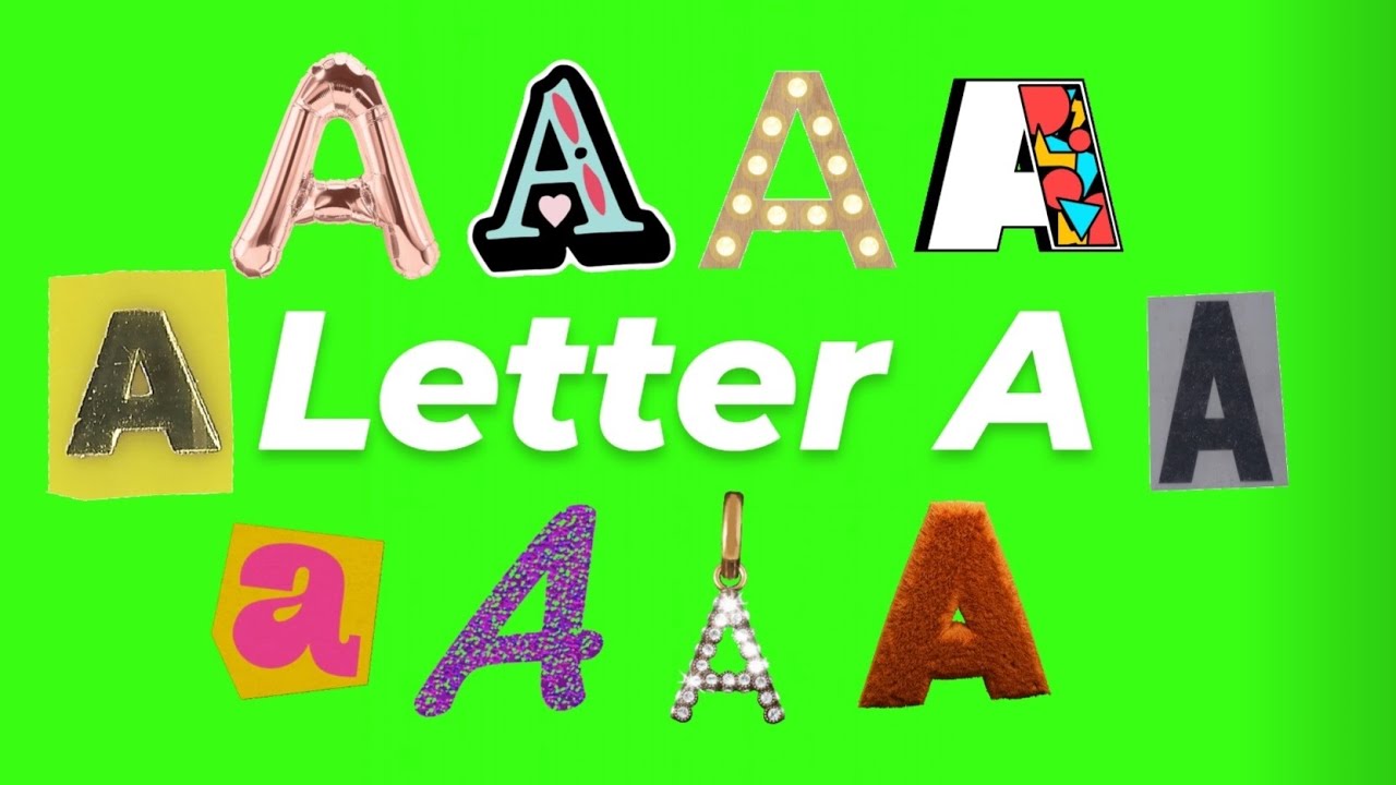 Animated Letter A GIF Green Screen Pack (Free Download) - YouTube