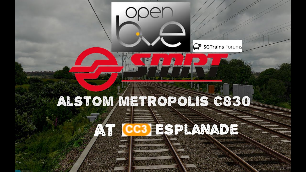 [OpenBve]: SMRT C830 At CC3 Esplanade (» Stadium) - YouTube