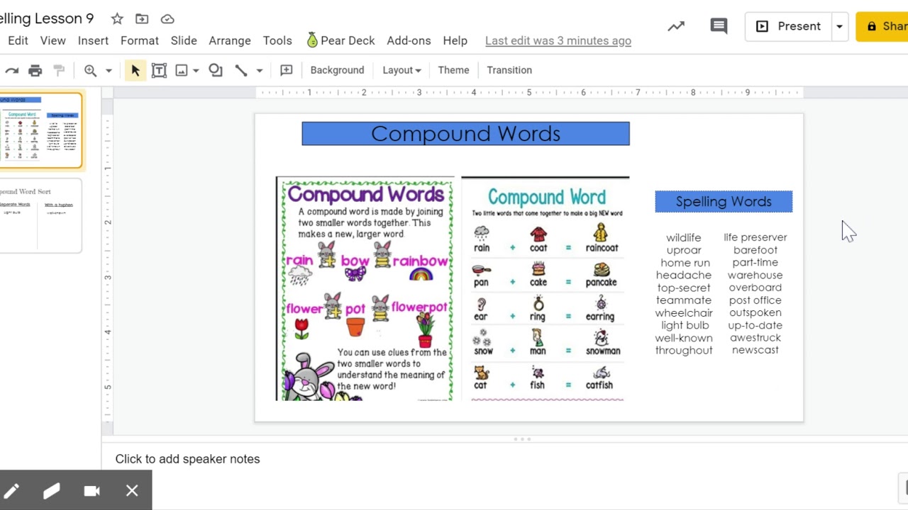 Spelling Lesson 9 Google Slides - YouTube
