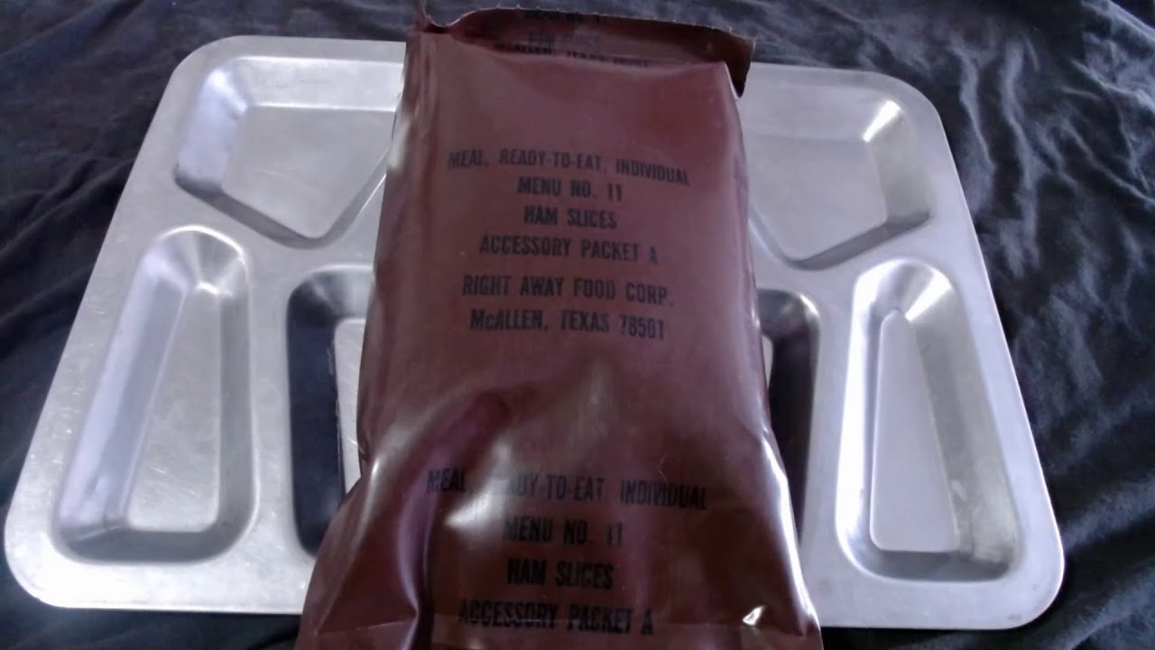 1981 US MRE Menu 11 - Ham Slices Ration Review - YouTube