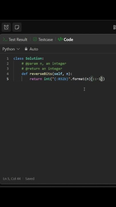 Reverse Bits Python Coding Leetcode Computerlanguage Code Learnpython Fyp Python3 8063