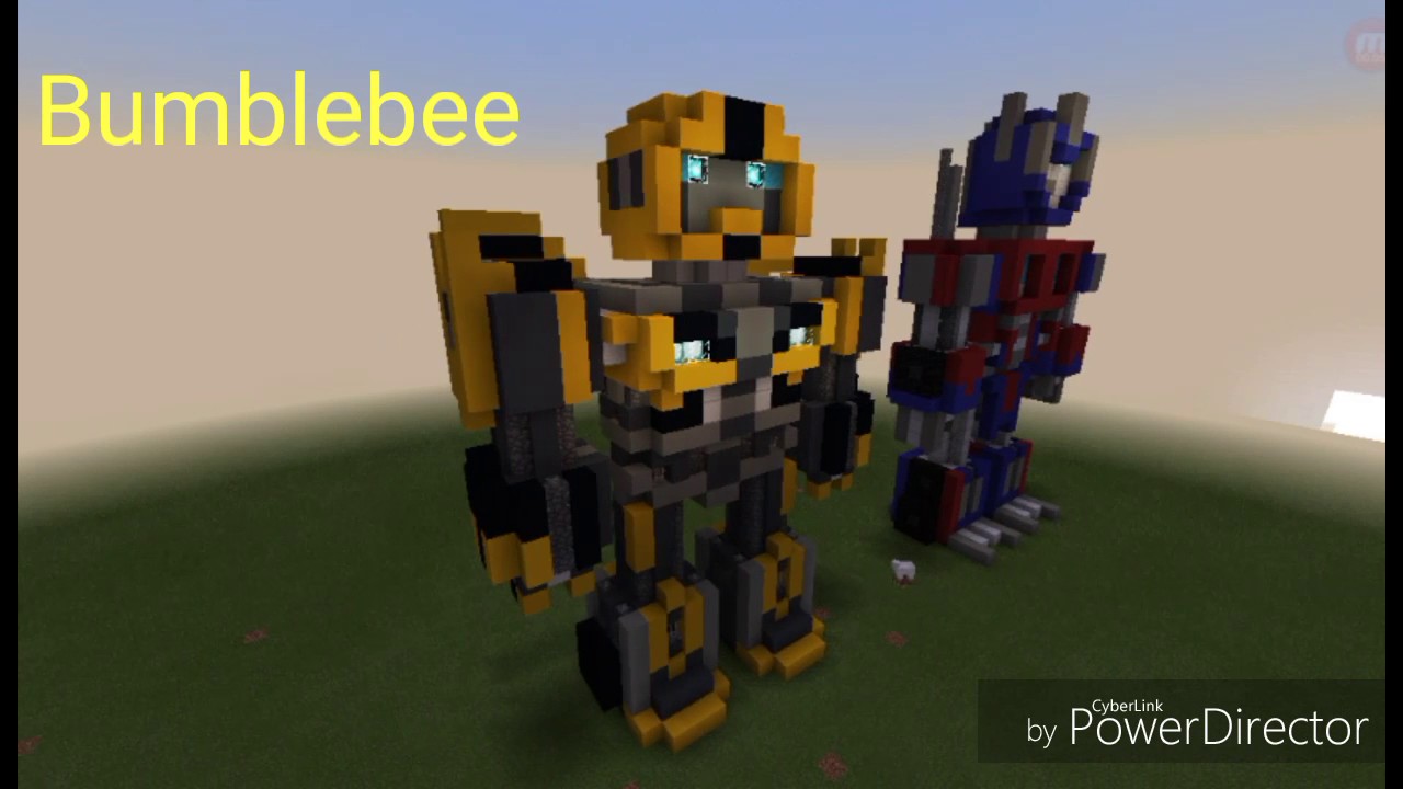 Minecraft Pocket edition: Bumblebee build - YouTube